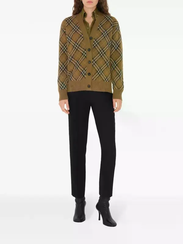 Burberry Check Wool-mohair Cardigan