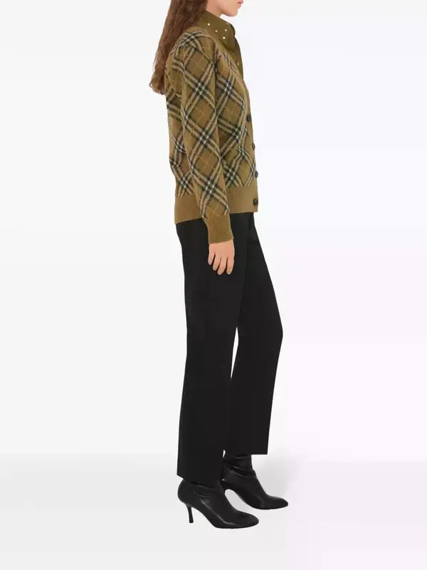 Burberry Check Wool-mohair Cardigan