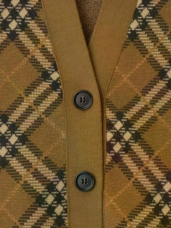 Burberry Check Wool-mohair Cardigan