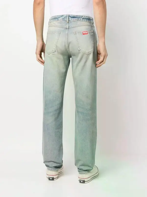Kenzo Logo-patch Straight-leg Trousers