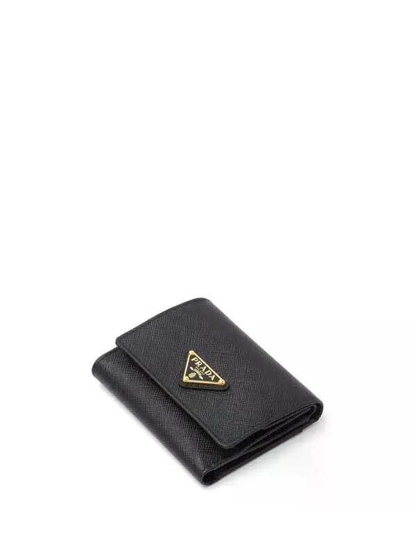 Prada Logo-plaque Leather Wallet