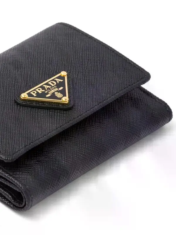 Prada Logo-plaque Leather Wallet