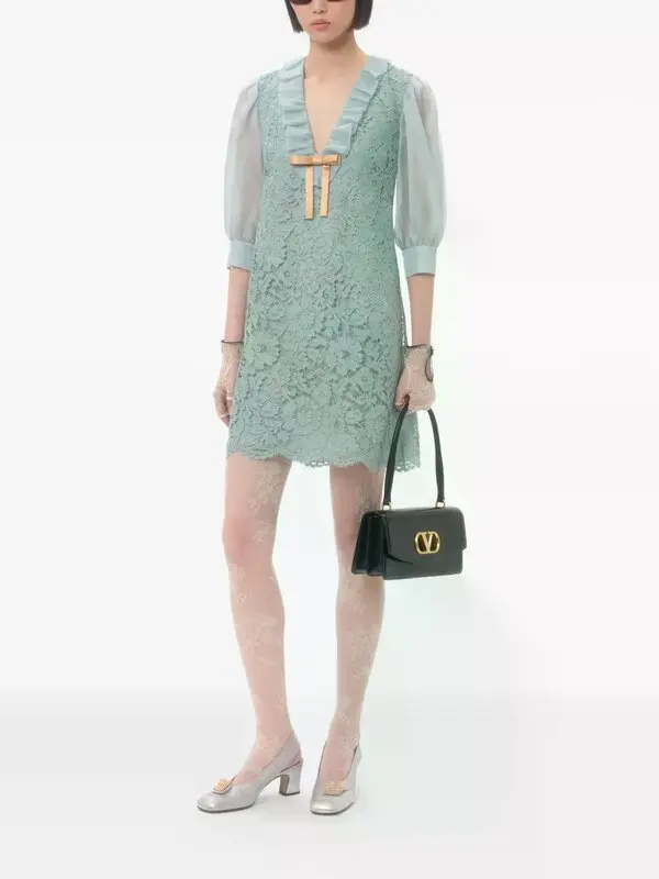 Valentino Garavani Short Dress In Heavy Lace