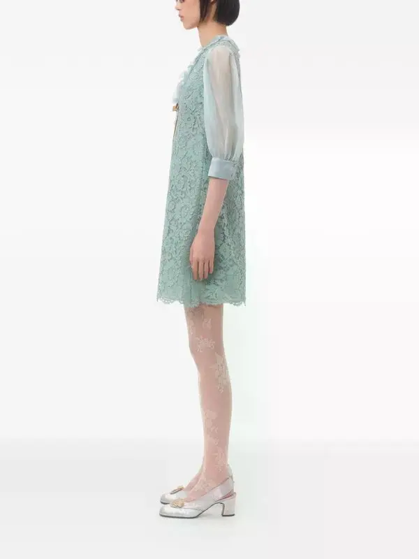 Valentino Garavani Short Dress In Heavy Lace