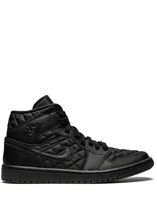 JORDAN Air 1 Mid Quilted Sneakers - Black
