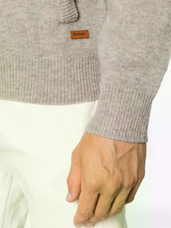 Barbour High-neck Wool Cardigan - Neutrals