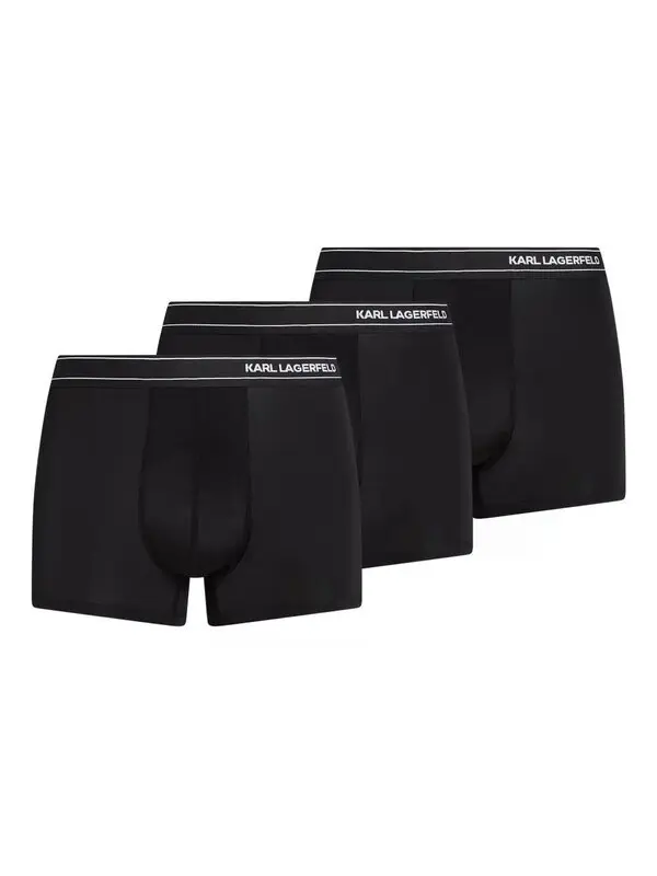 Karl Lagerfeld Logo-waistband Boxers - Black