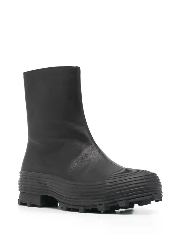 Camper Traktori Leather Ankle Boots - Black