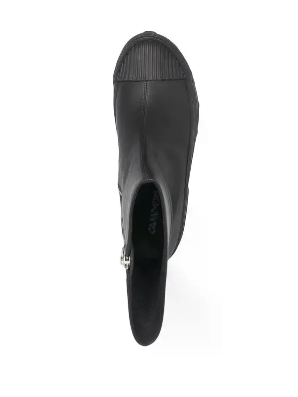 Camper Traktori Leather Ankle Boots - Black
