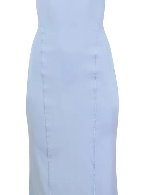 FLEUR DU MAL Jersey Mock-neck Maxi Dress