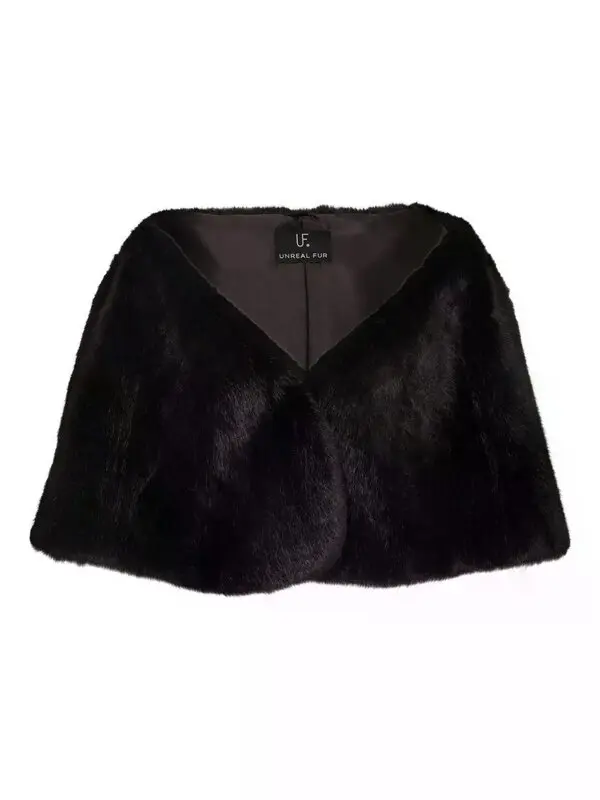 UNREAL FUR Yasmine Faux Fur Wrap - Black