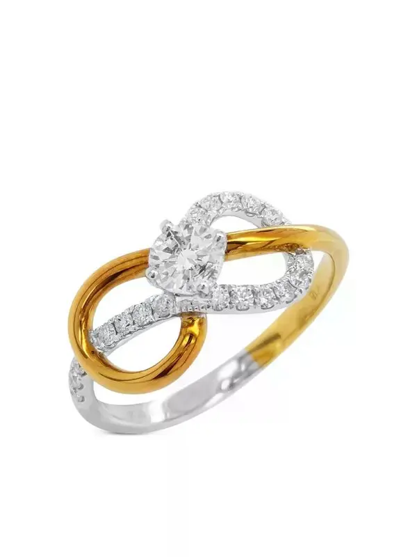 HYT JEWELRY 18kt White Gold Diamond Cocktail Ring - Silver
