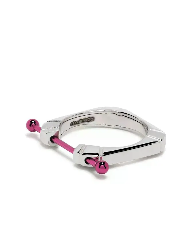 EERA 18kt White Gold Square Hug Ring
