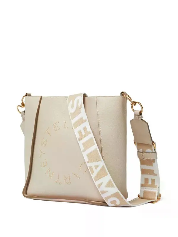 Stella McCartney Logo Vegan Leather Shoulder Bag - Neutrals