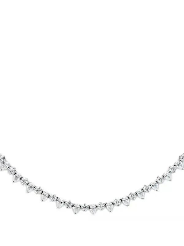 JEWELS AFICIONADO 18kt White Gold Diamond Necklace - Silver