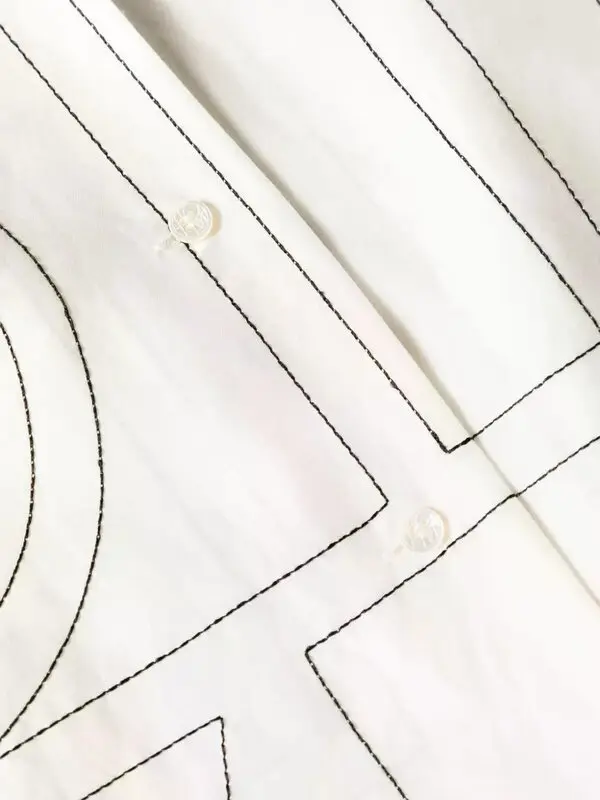 TOTEME Monogram-embroidered Shirt - White