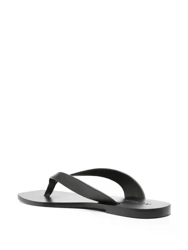 A.emery Kinto Leather Flip Flops - Black