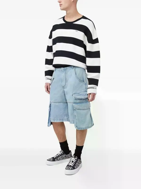 Gcds Denim Cargo Shorts