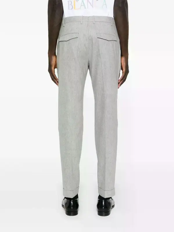 PT TORINO Mid-rise Tapered Trousers - Grey