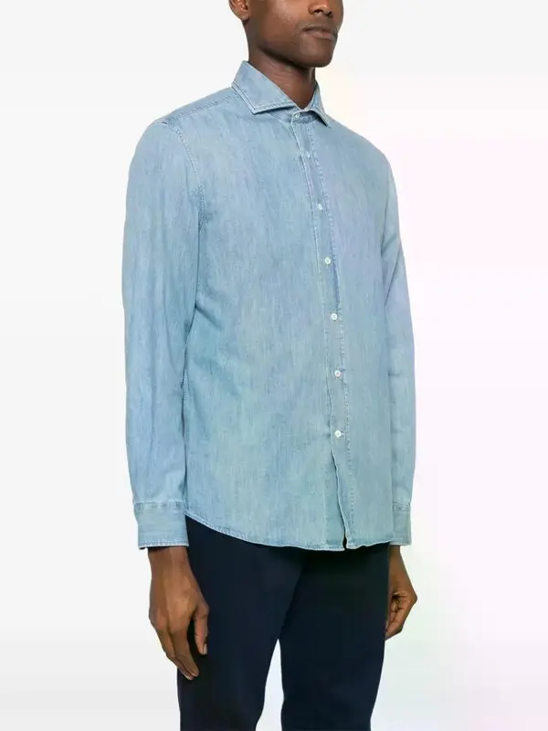 Brunello Cucinelli Spread-collar Denim Shirt