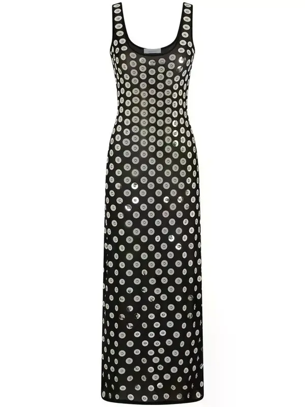 Rabanne Embroidered Long Dress
