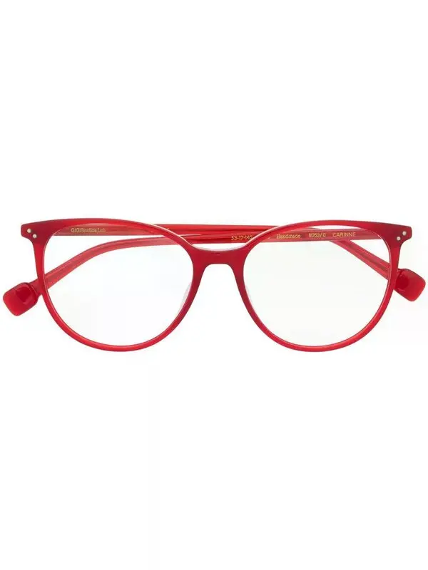 GIGI STUDIOS Rounded Frame Glasses - Red