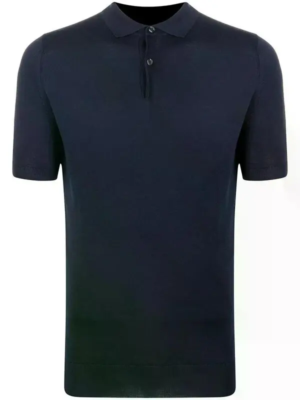 John Smedley Fine-knit Polo Shirt - Blue