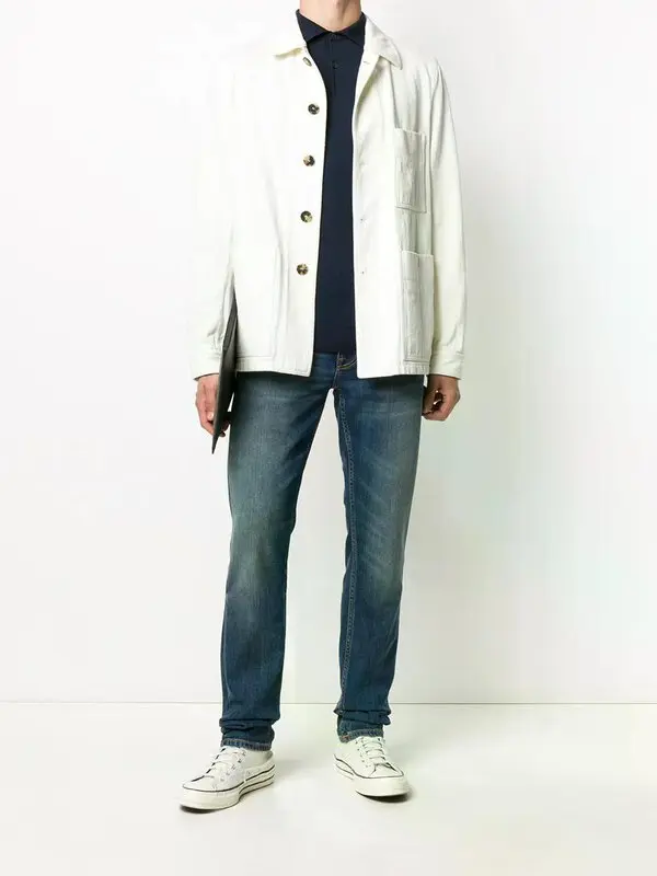 John Smedley Fine-knit Polo Shirt - Blue