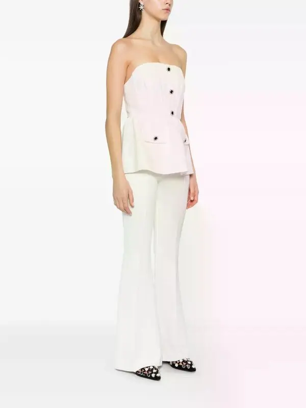 SELF-PORTRAIT Crepe Strapless Jumpsuit With Detachable Belt
