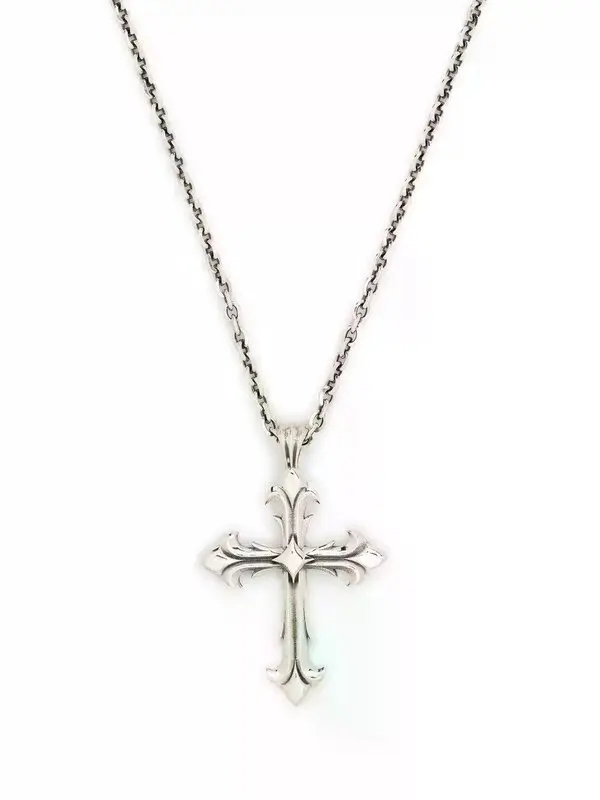 Emanuele Bicocchi Fleury Cross Pendant Necklace - Silver