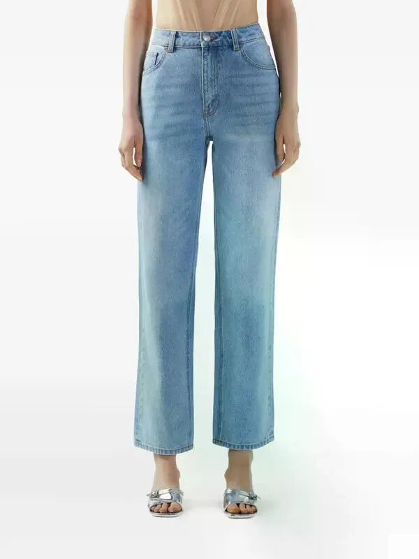 Gcds Cotton Cropped Jeans