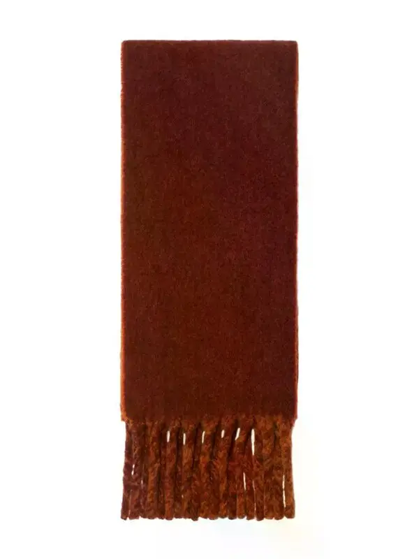 Burberry Reversible Fringed Scarf - Orange