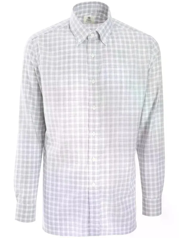LUIGI BORRELLI Checked Shirt - Grey