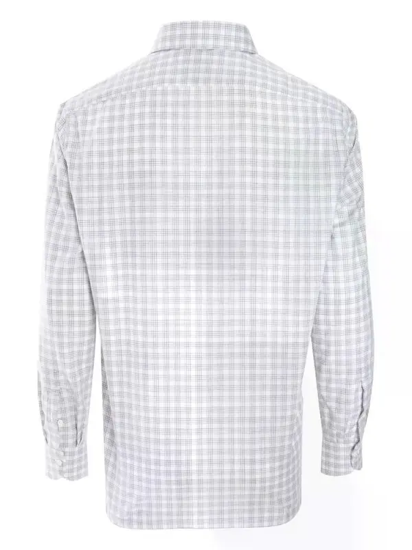 LUIGI BORRELLI Checked Shirt - Grey
