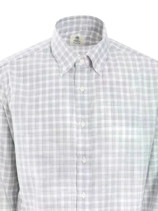 LUIGI BORRELLI Checked Shirt - Grey