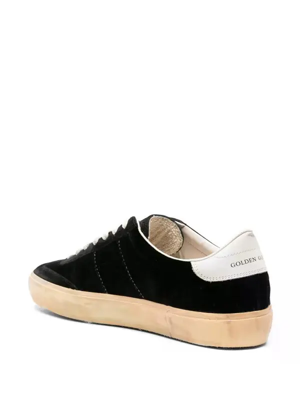 GOLDEN GOOSE Soul Star Embroidered Velvet Sneakers - Black