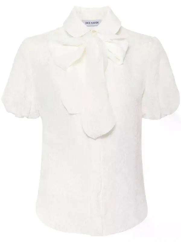 Dice Kayek Bow-detail Silk Shirt