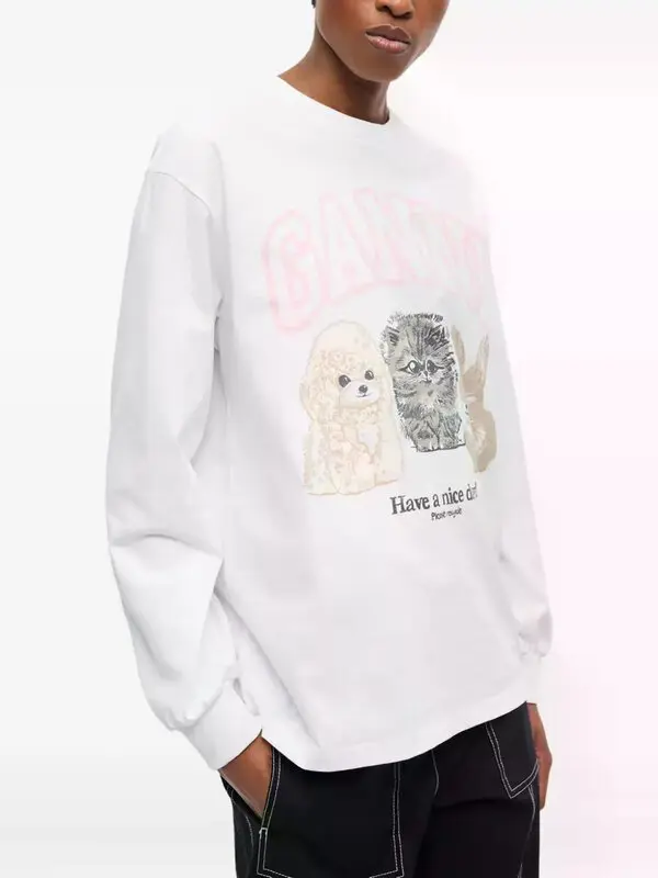 GANNI Logo-print Sweatshirt