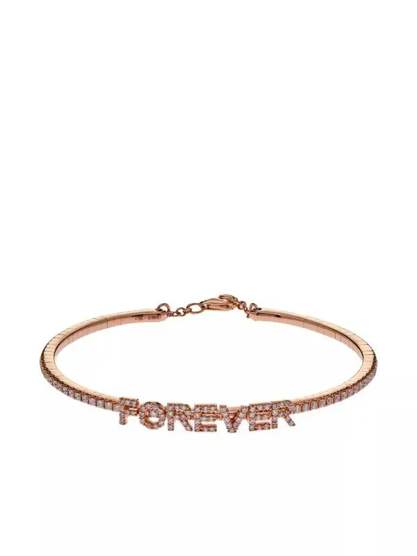 JEWELS AFICIONADO 18kt Rose Gold Forever Diamond Bracelet - Pink