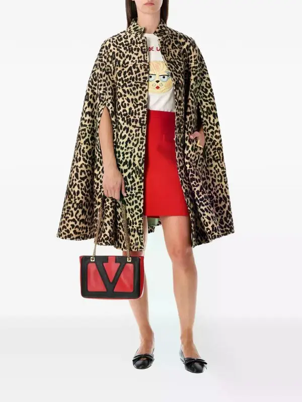 Valentino Garavani Jacquard Flower Heart Jewel Button Mini Skirt