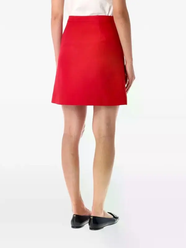 Valentino Garavani Jacquard Flower Heart Jewel Button Mini Skirt