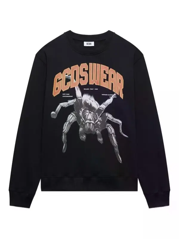 Gcds Sweatshirt With Logo Print - Black