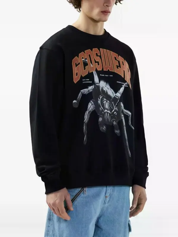 Gcds Sweatshirt With Logo Print - Black