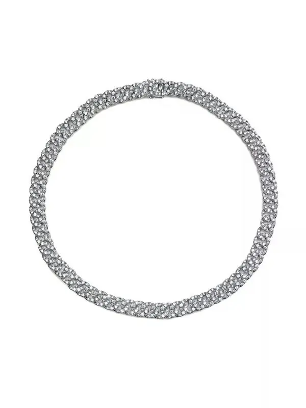 JEWELS AFICIONADO 18kt White Gold Diamond Necklace - Silver