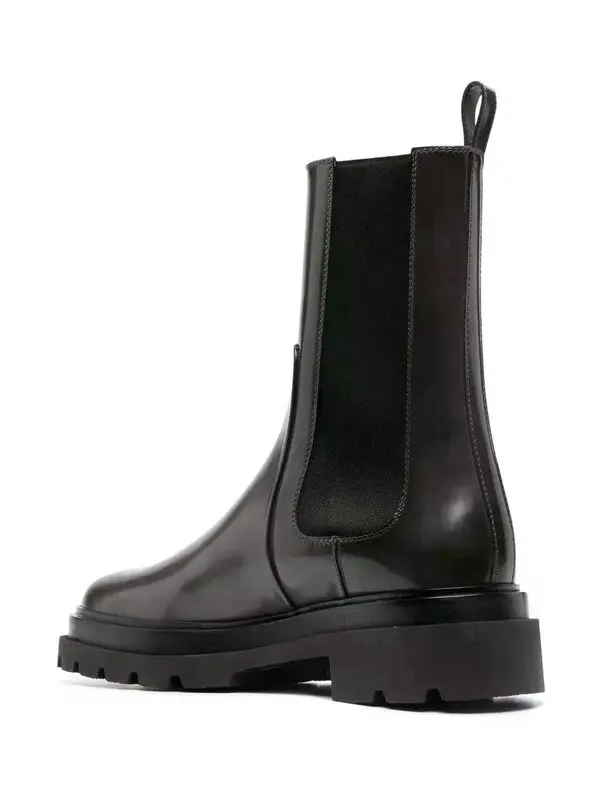Santoni Patent-finish Chelsea Boots - Grey