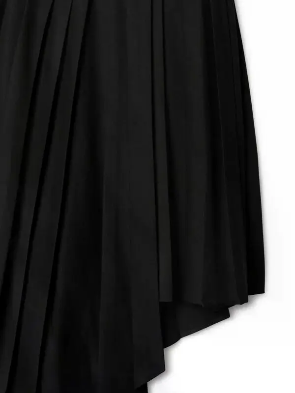 Off-White Tech Drill Pleated Asymmetric Skirt