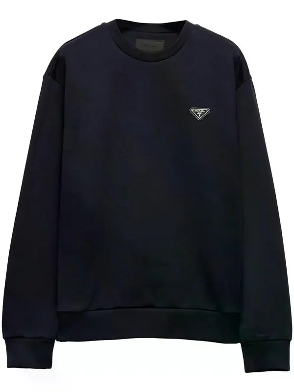 Prada Triangle-logo Sweatshirt - Blue