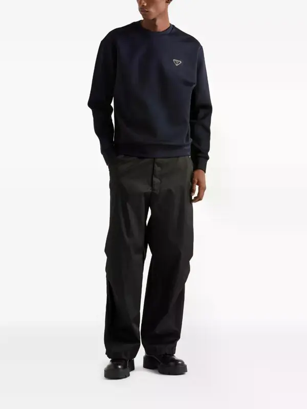 Prada Triangle-logo Sweatshirt - Blue