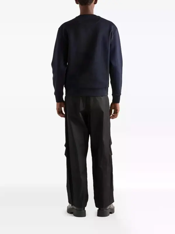 Prada Triangle-logo Sweatshirt - Blue