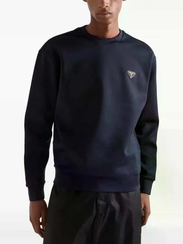 Prada Triangle-logo Sweatshirt - Blue
